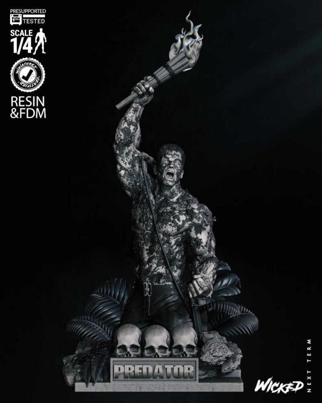 Dutch Bust - Action Figure - Film & TV Series - Resin - PLA - Predator ...