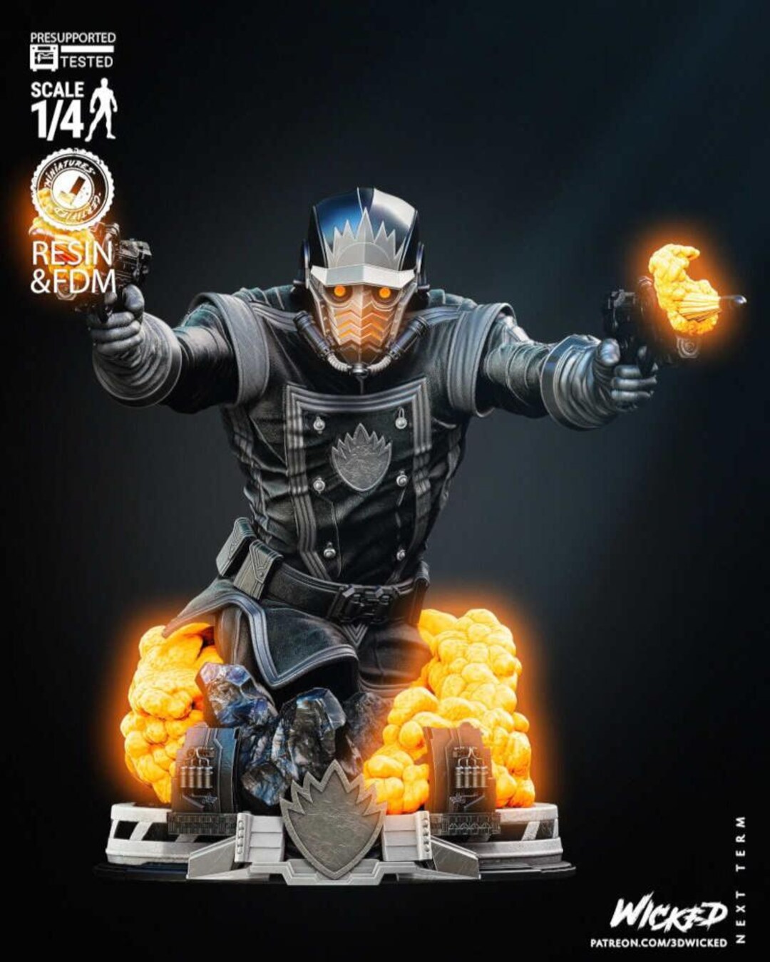 Star Lord Comic Version Bust - Action Figure - Marvel - Resin - PLA ...