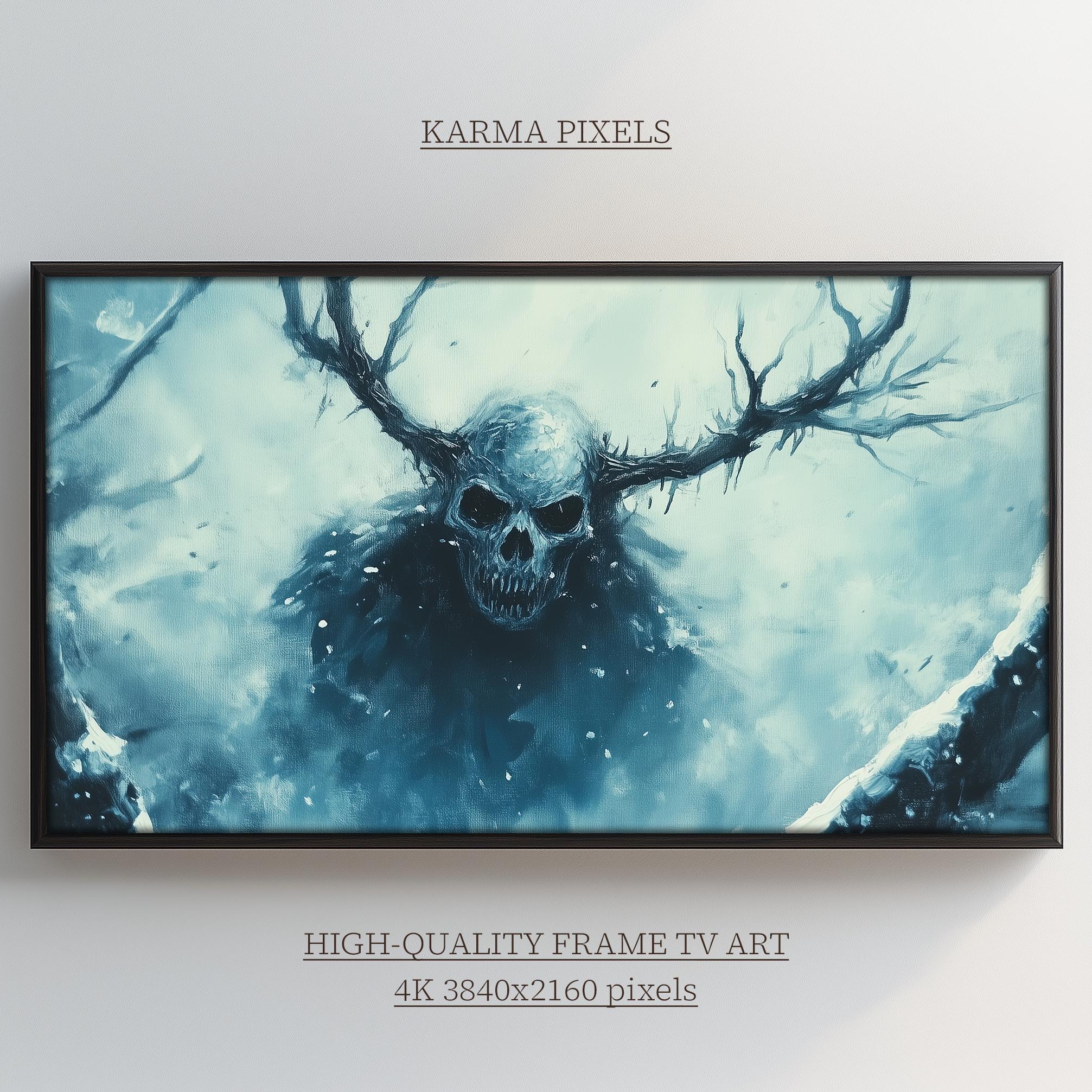 Cryptids Frame TV Art Set of 50, Vintage Dark Fantasy Oil Paintings ...