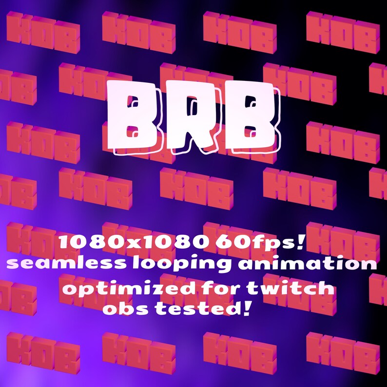 Hand Drawn "brb" Be Right Back Animated Overlay for Twitch Streaming - Etsy