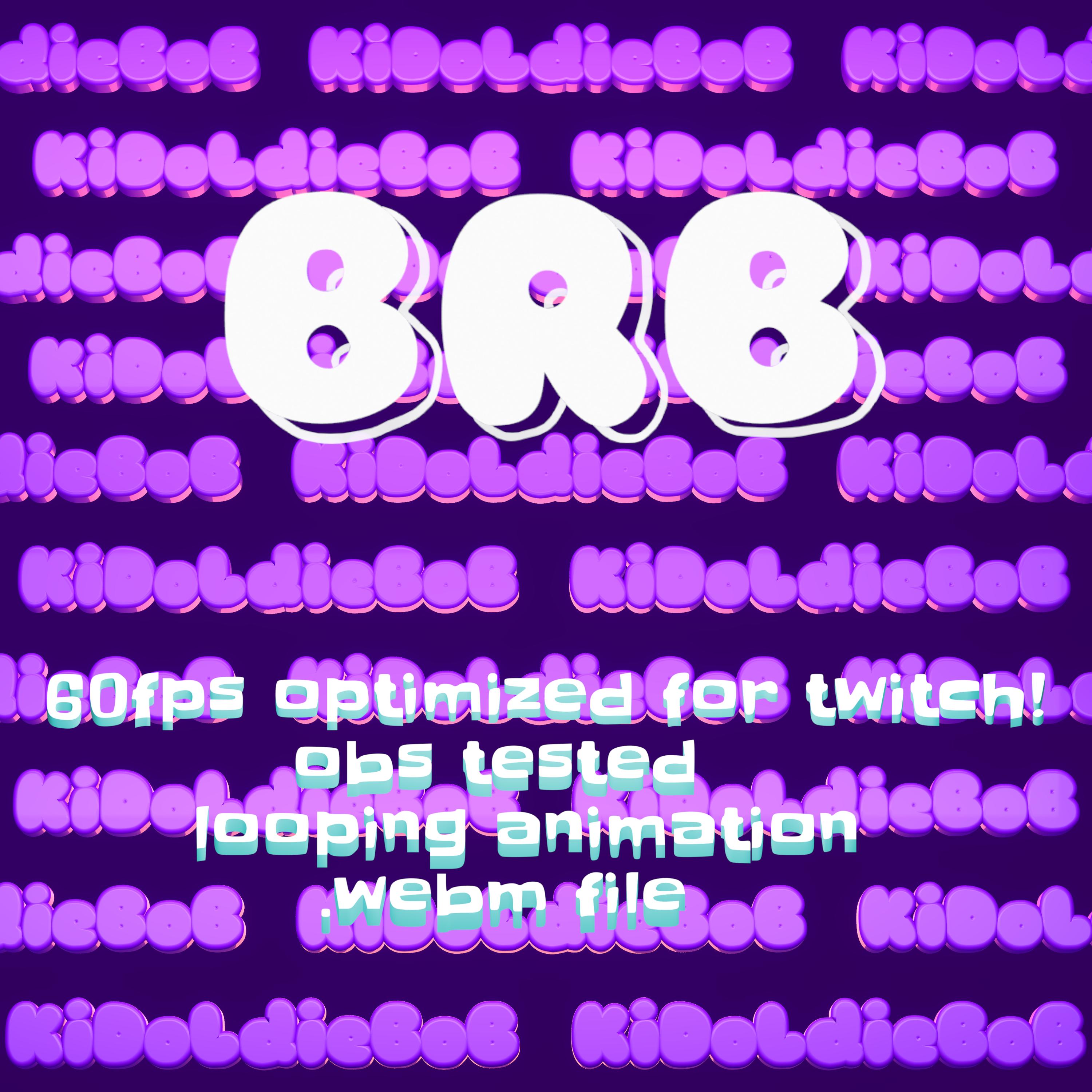 Hand Drawn Animated Stream Overlay Optimized for Twitch "brb" (instant ...