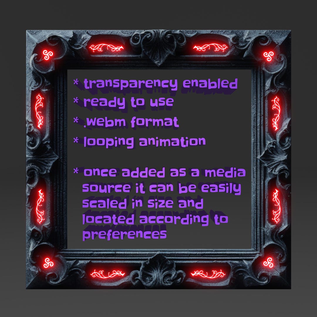 Animated Camera Feed Overlay for Twitch Streaming Size 1:1 (.webm and ...