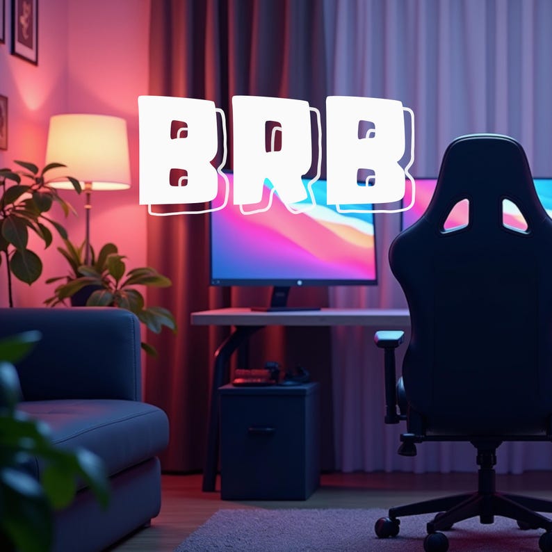 Hand Drawn "brb" Be Right Back Animated Overlay for Twitch Streaming - Etsy