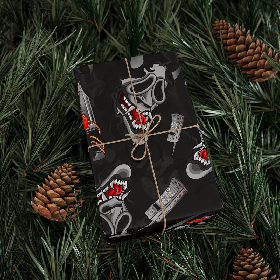 Gift Wrap Paper, Scream Ghostface Hannya Mask Design, Tattoo Art ...