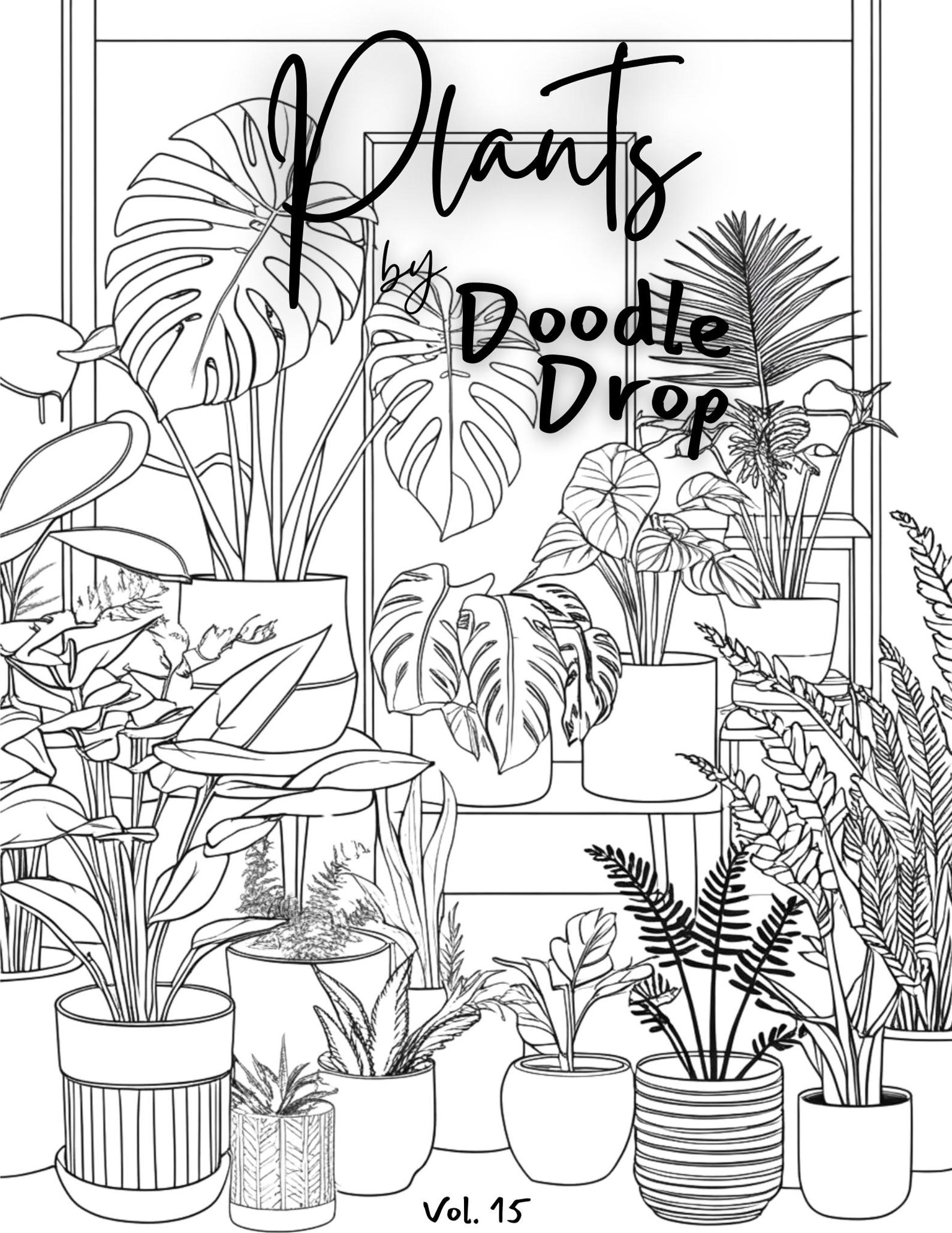 Plants Coloring Book Adult Coloring Book Botanical Themed Coloring ...