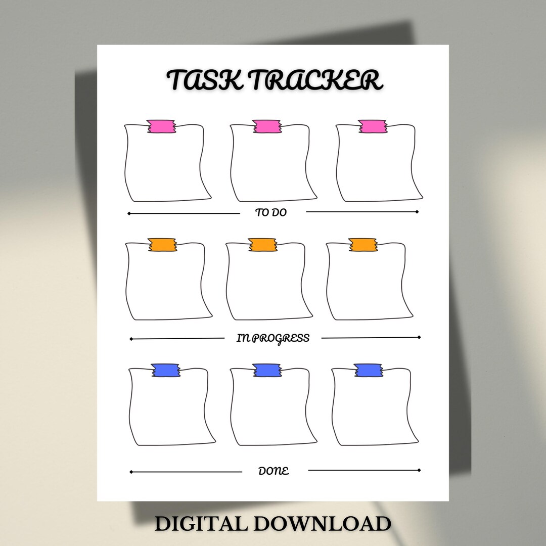 Digital Task List, Simple Task Tracker, Project Task Tracker ...