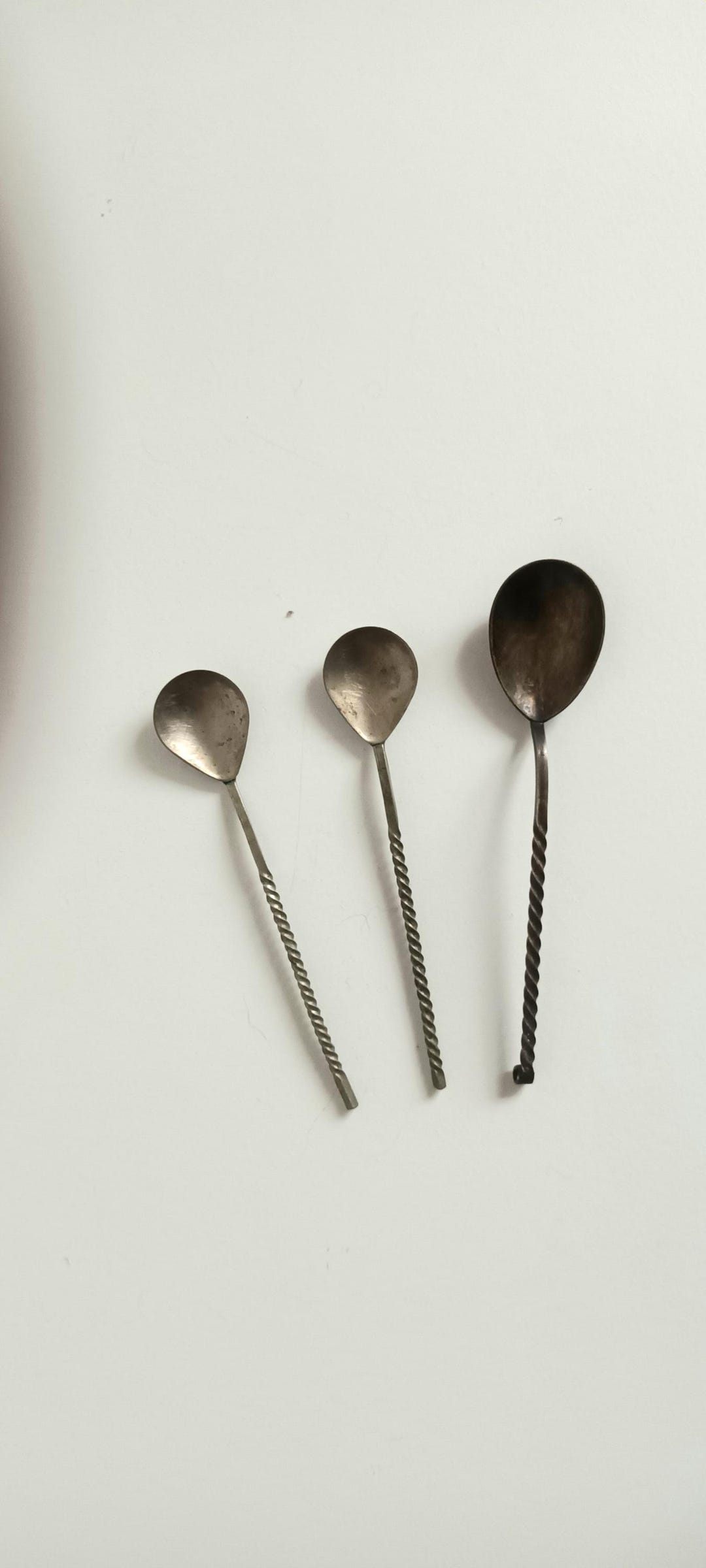 3 Spoons Small Collectible Flatware Vintage Filigree Coffee Dessert ...