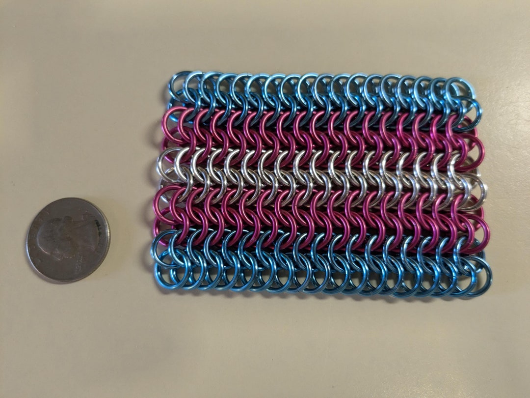 Transgender Pride Flag Chainmail Patch - Etsy