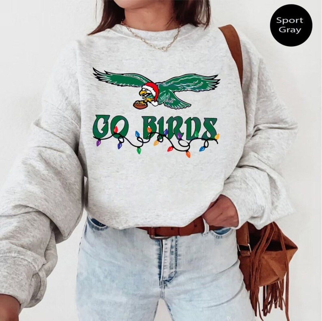 Vintage Go Birds Christmas Philly Eagles Santa Hat Shirt - Etsy