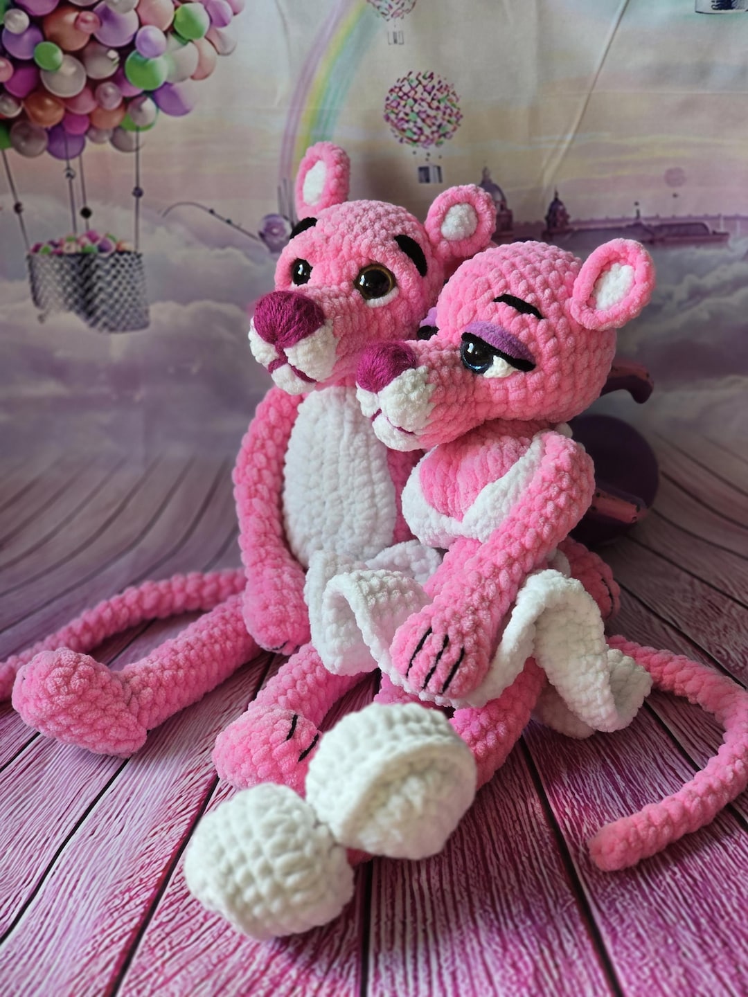 Legendary Animation – Soft Handmade Crochet Amigurumi Set Pink Panther ...