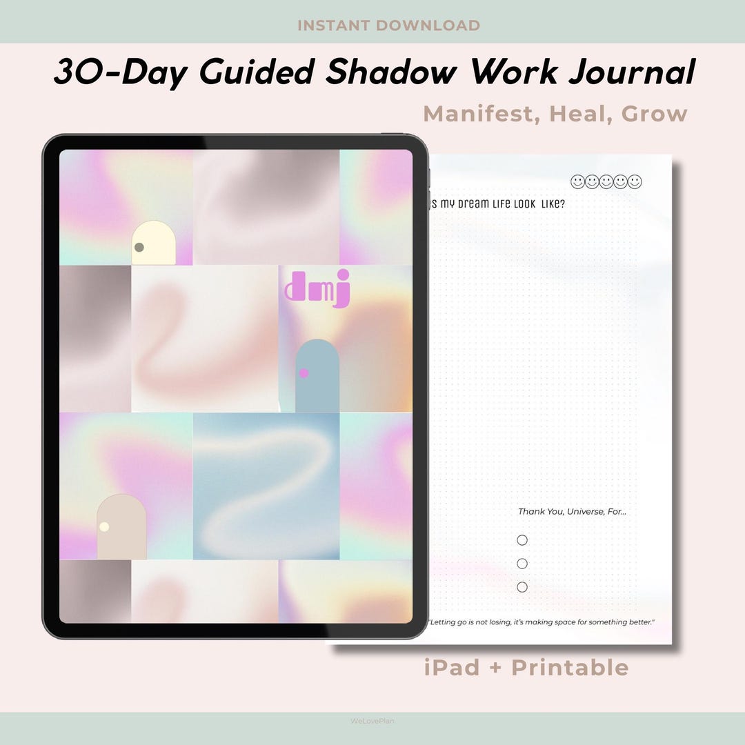 Shadow Work Journal: 30-day Manifestation Prompts (PDF Download A4 Size ...