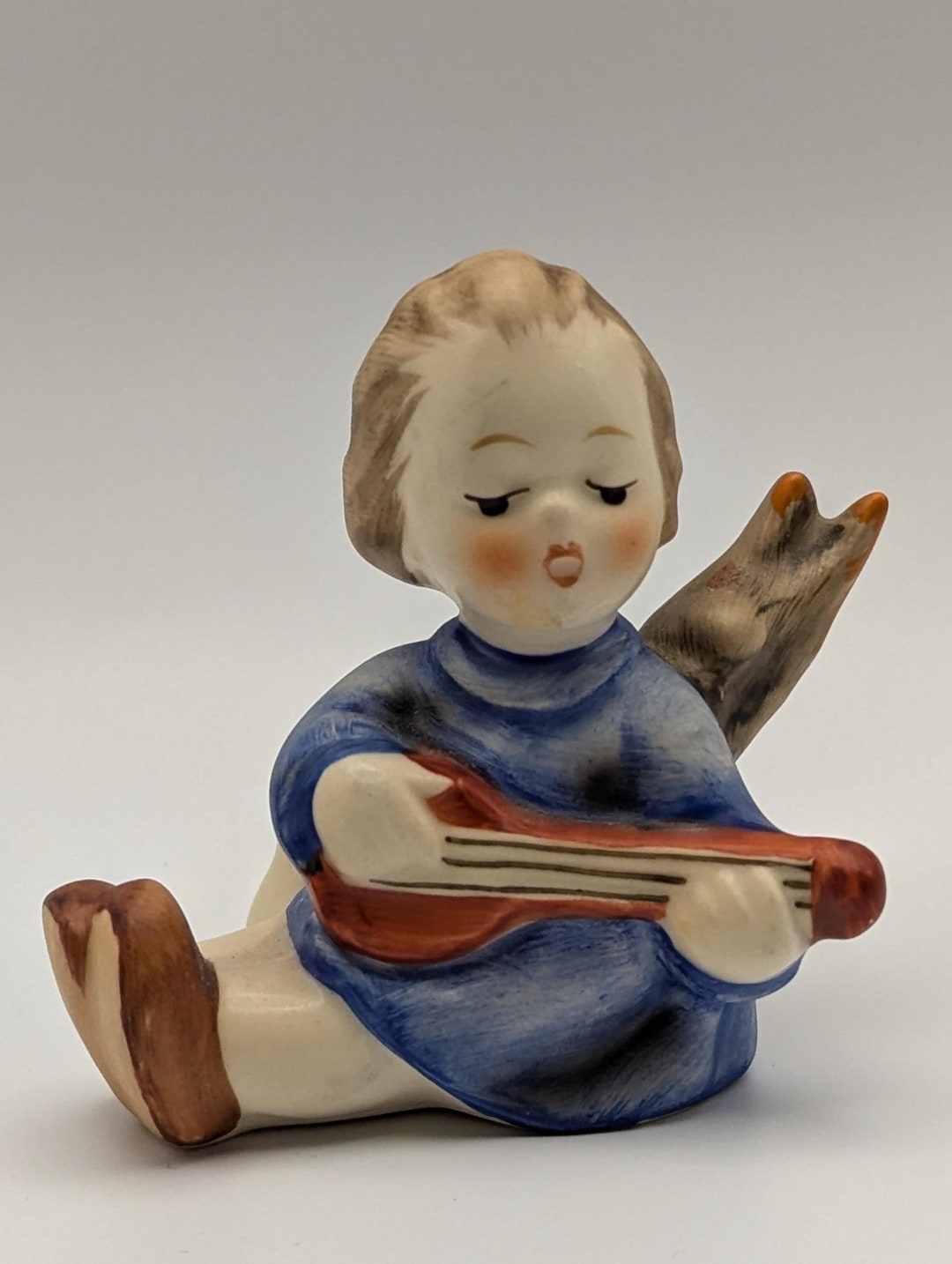 Vintage Goebel Hummel Angel Playing Lute Mini Candle Holder - Etsy