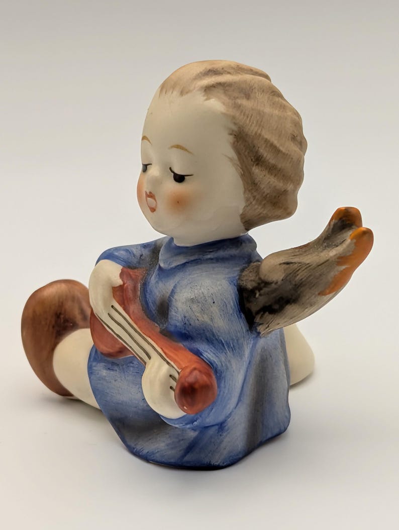 Vintage Goebel Hummel Angel Playing Lute Mini Candle Holder - Etsy