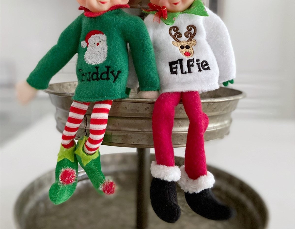 Elf Sweater Visiting Elf Clothes Personalized Elf Shirt | Etsy