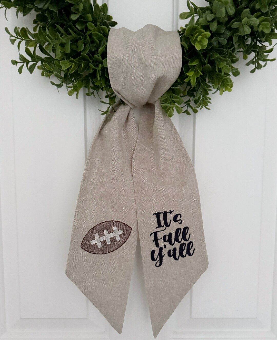 Football Wreath Sash - Fall Decor - Custom Football Decor - Custom ...