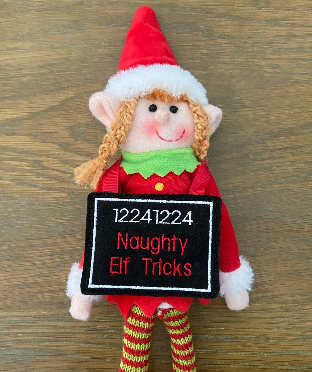 Elf Mug Shot Prop Naughty Elf Prop Elf Clothes Naughty - Etsy