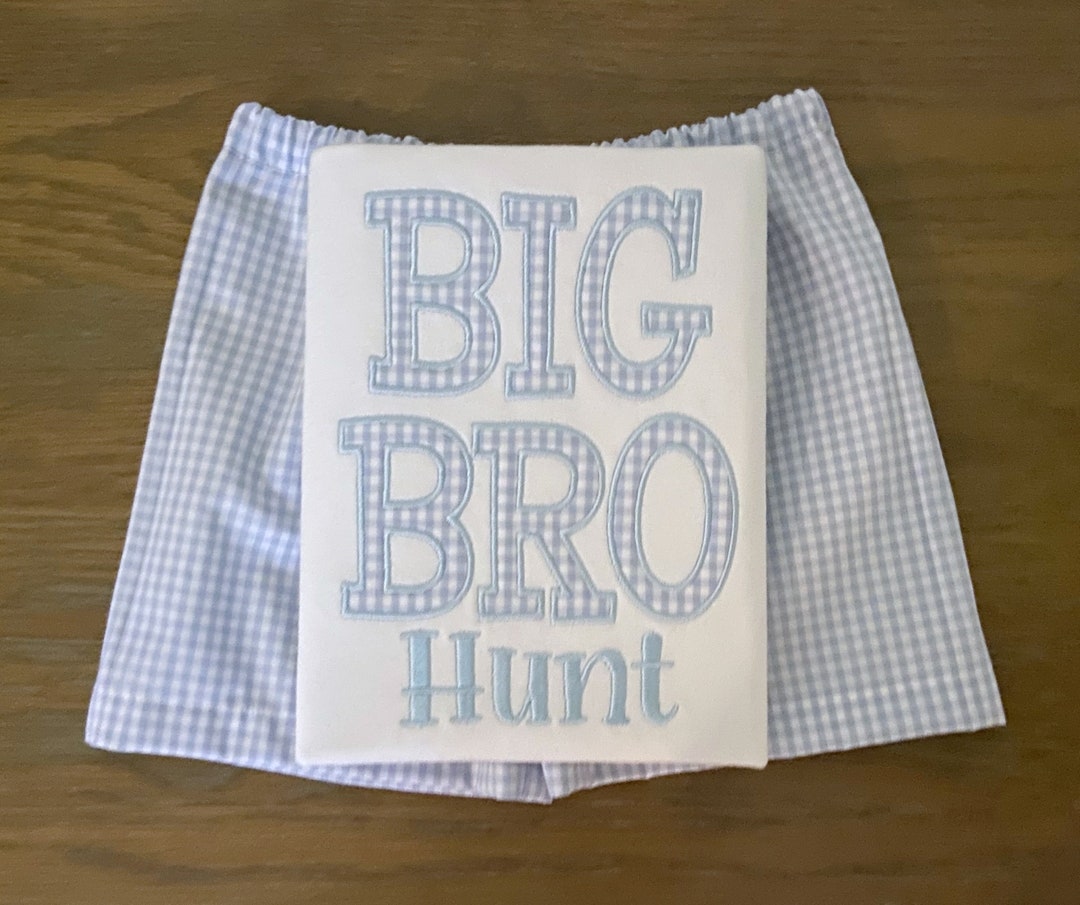 Personalized Big Bro Outfit - Gingham Shorts - Big Brother Shirt ...