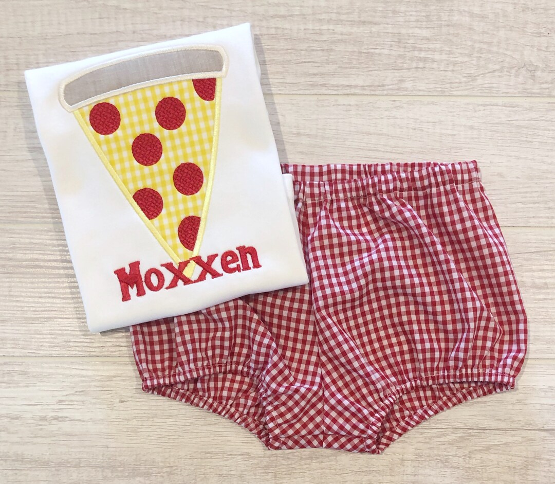 Pizza Diaper Cover Set - Pizza Party Shirt - Baby Boy Birthday Outfit ...