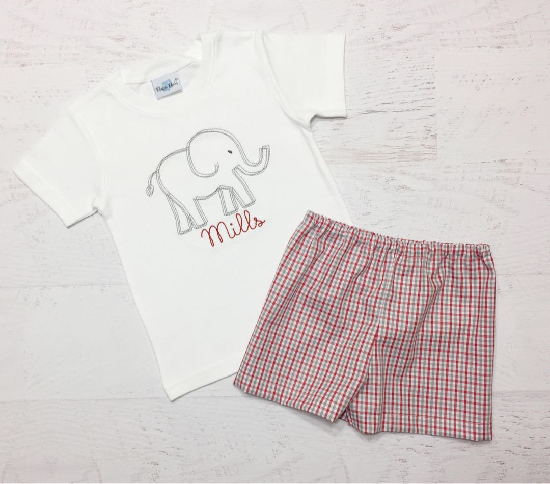 Alabama Elephant Shorts Outfit University of Alabama Outfit Boy Roll ...