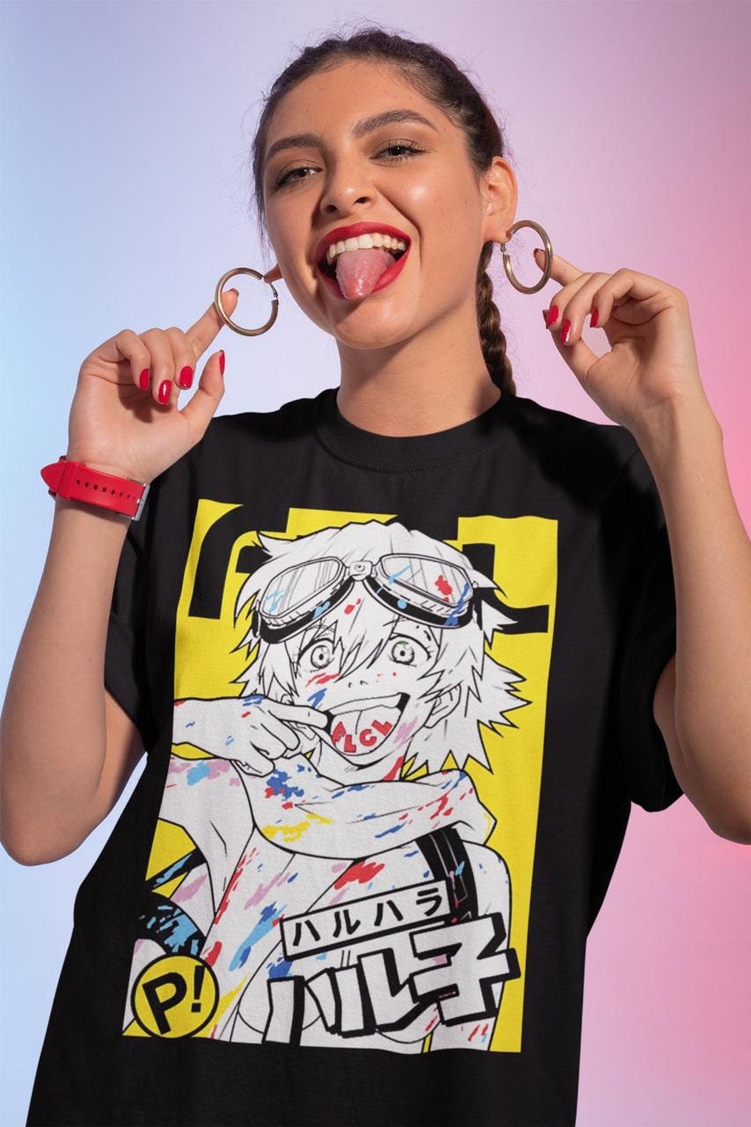 Haruko FLCL Yellow Classic T-shirt - Unisex Heavy Cotton Tee, Anime ...