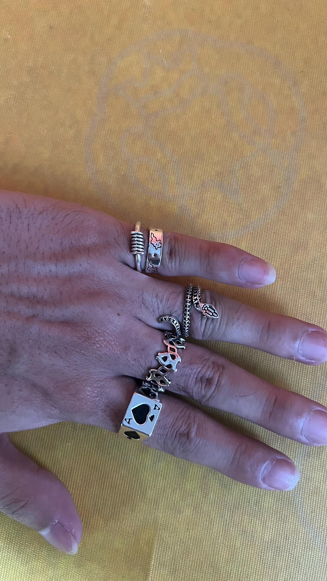 Punk Gothic Religious Ring Set for Women • Symbol Rings - Etsy
