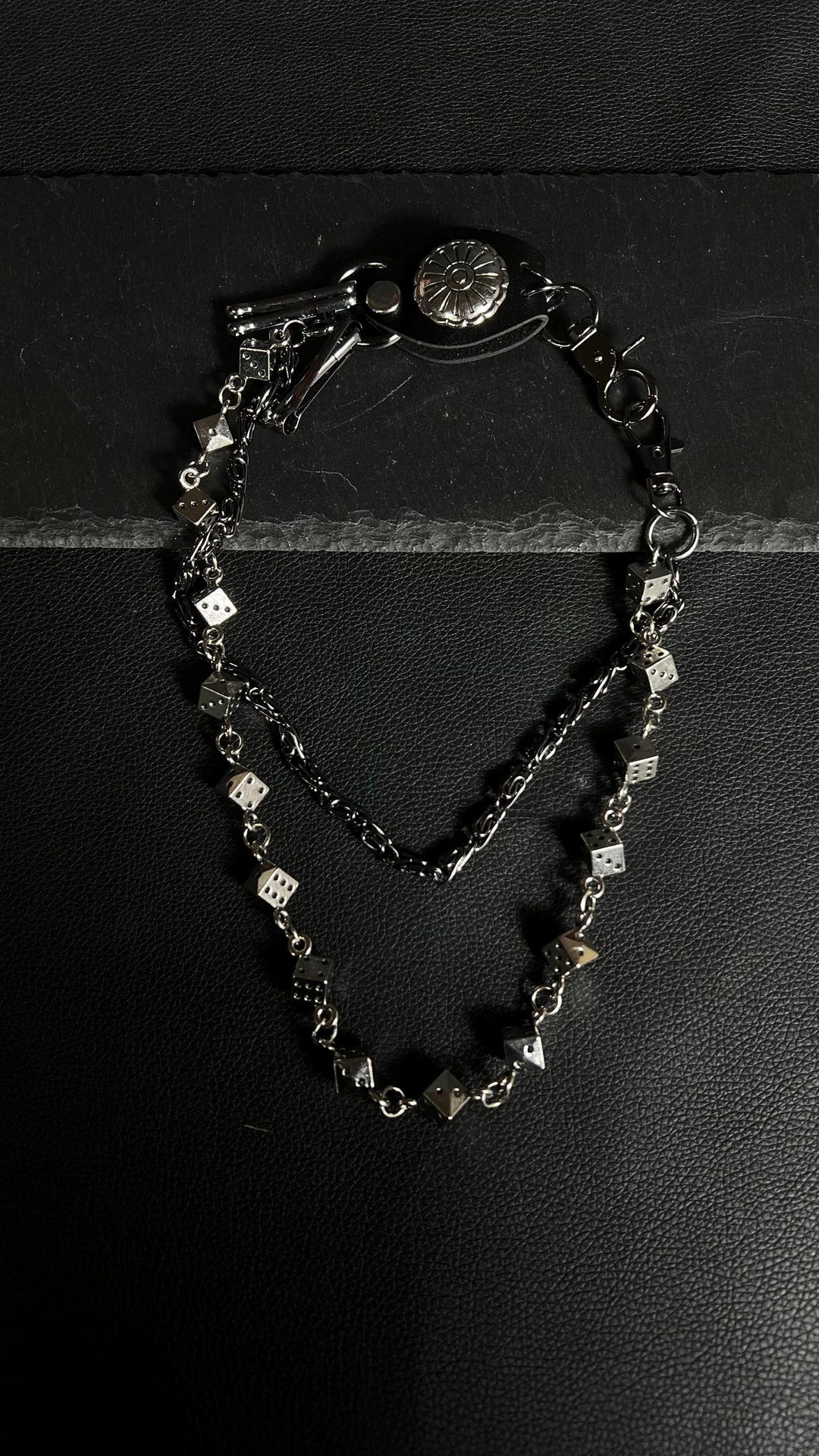 Double Layer Dice Chain Belt • Stainless Steel Gothic Jewelry - Etsy