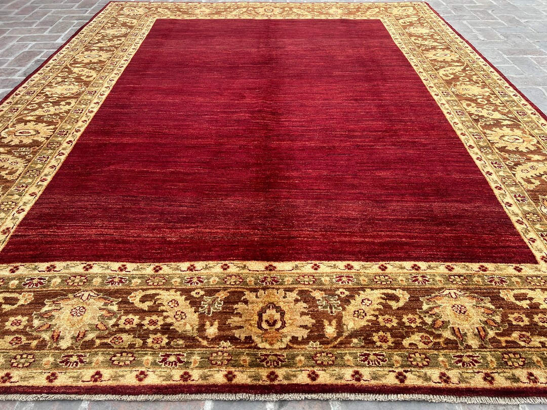 8x10 Handmade Red Rug Large Wool Area Rug, Tribal Boho Rug, Vintage ...