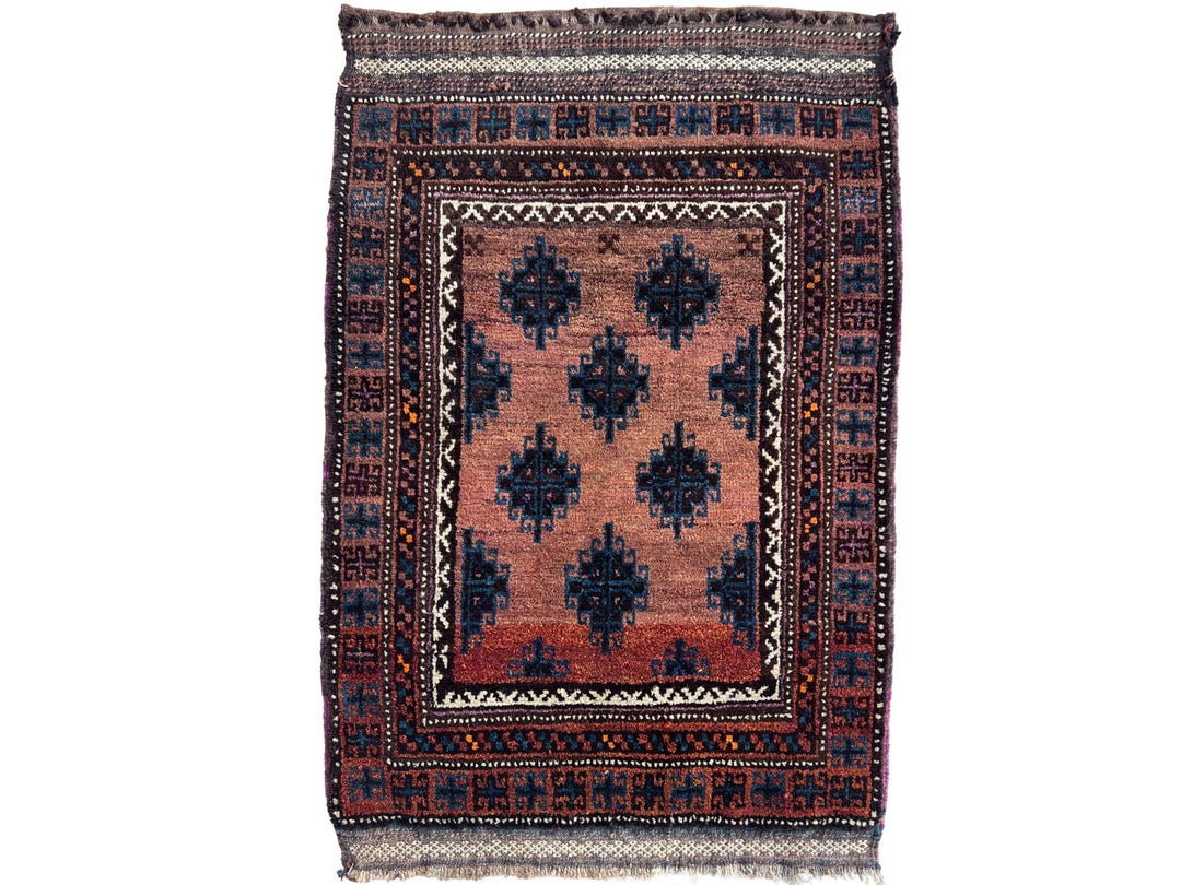 1920s Antique 2x3 Baluch Rug – Hand Knotted Wool Tribal Carpet, Vintage ...