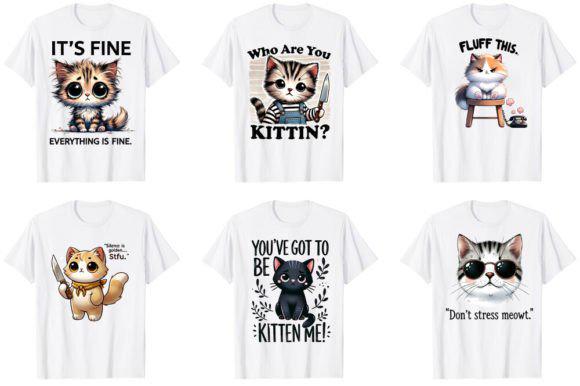 Funny Cat Bundle, Funny Cat Design, T-shirt Template, Cricut Template ...