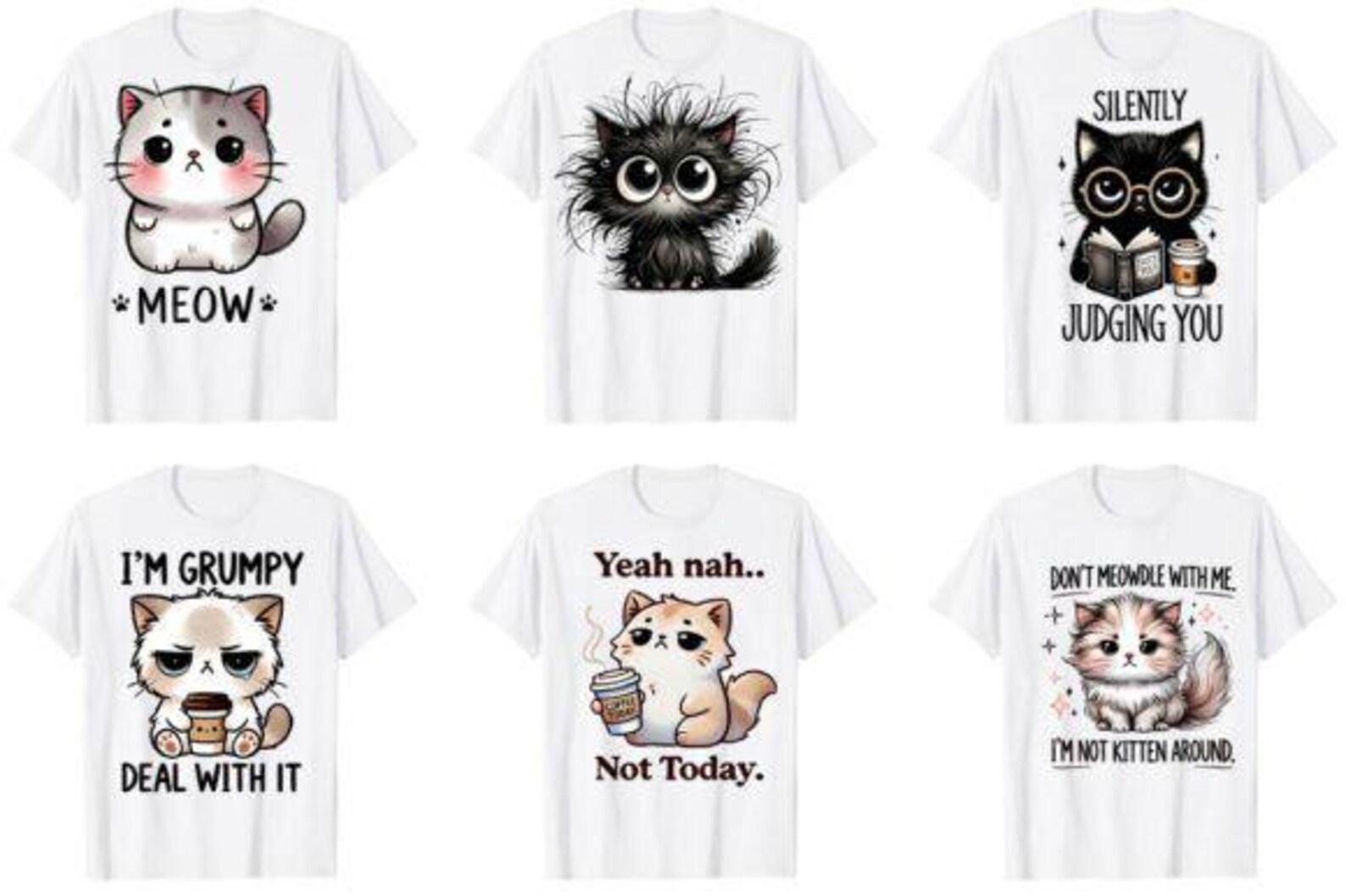 Funny Cat Bundle, Funny Cat Design, T-shirt Template, Cricut Template ...