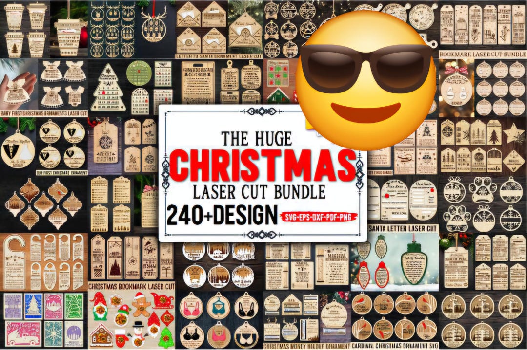 Huge Christmas Laser Cut Files Bundle - Etsy