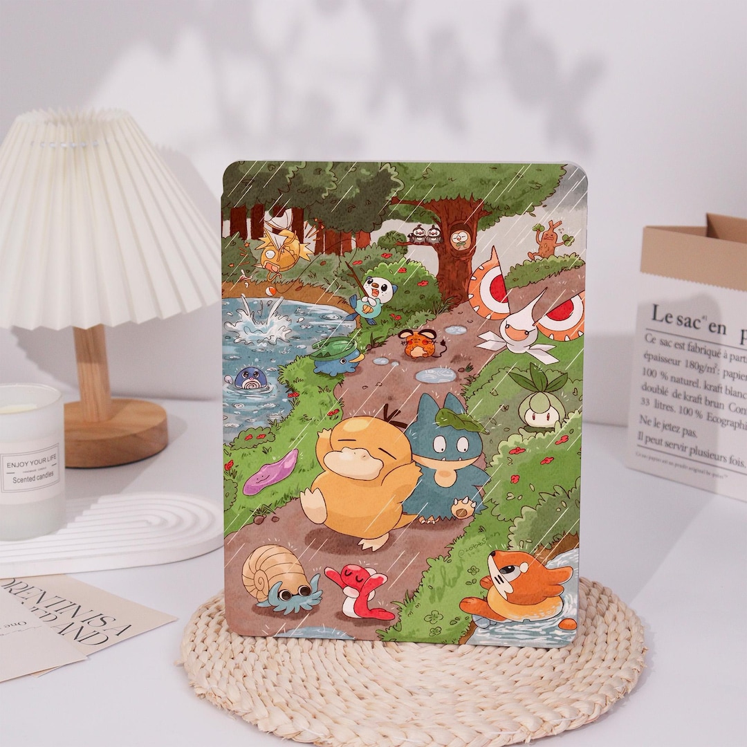 Pokémon Forest Personalized 360 Rotating iPad Case With Pen Slot for ...