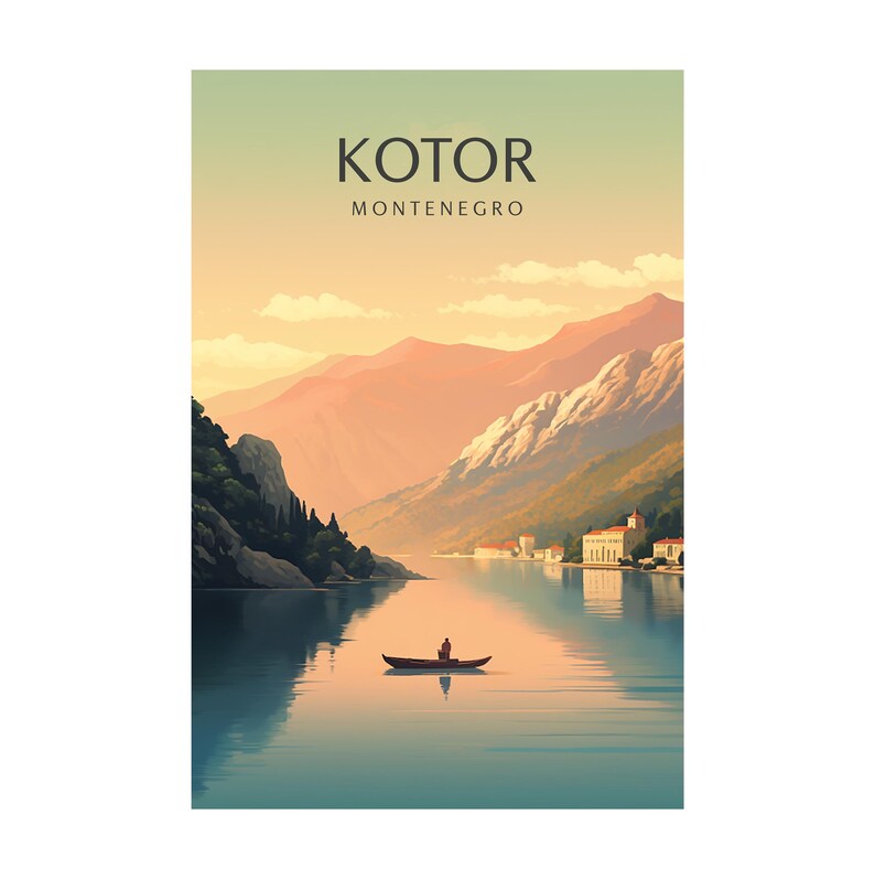 Kotor Montenegro Travel Sticker Print Gift Art Gift Portugal Artwork - Etsy