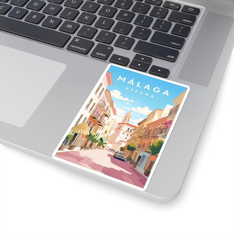 Málaga Spain Travel Sticker Print Gift Art Gift Malaga Artwork - Etsy