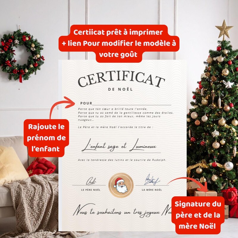 Weihnachtsdiplom für kinder - Etsy.de