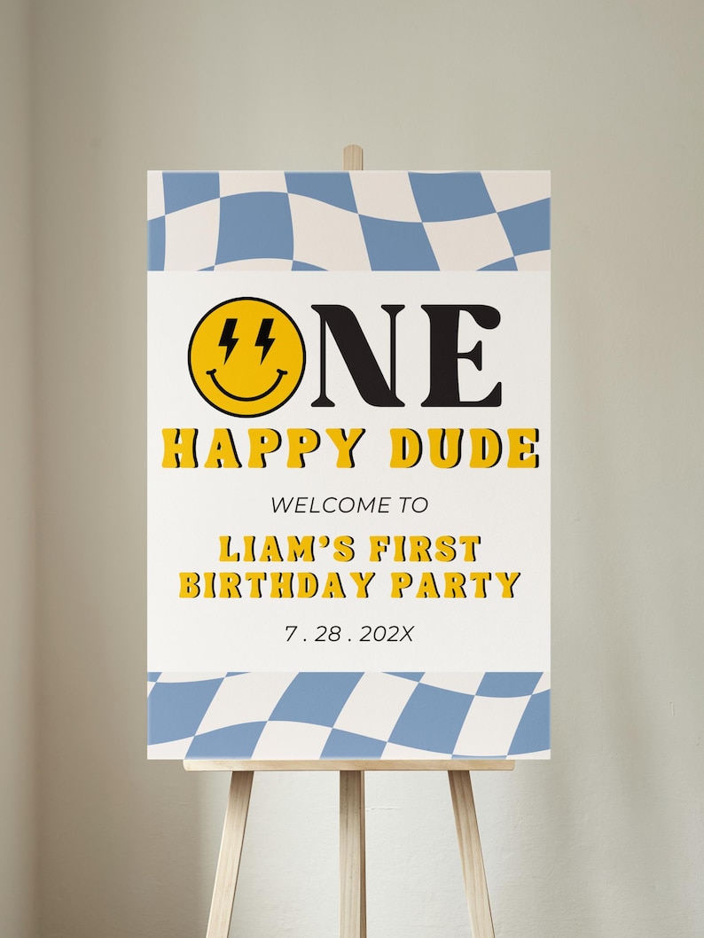 One Happy Dude Birthday Bundle Smiley Face Birthday Bundle One Cool ...