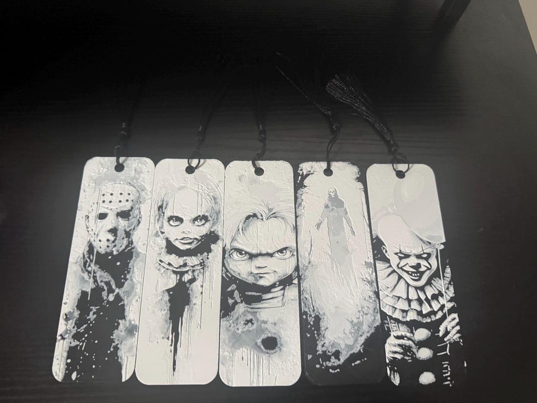 3D Printed Horror Bookmarks | Creepy Horror Movie Characters | Gothic ...