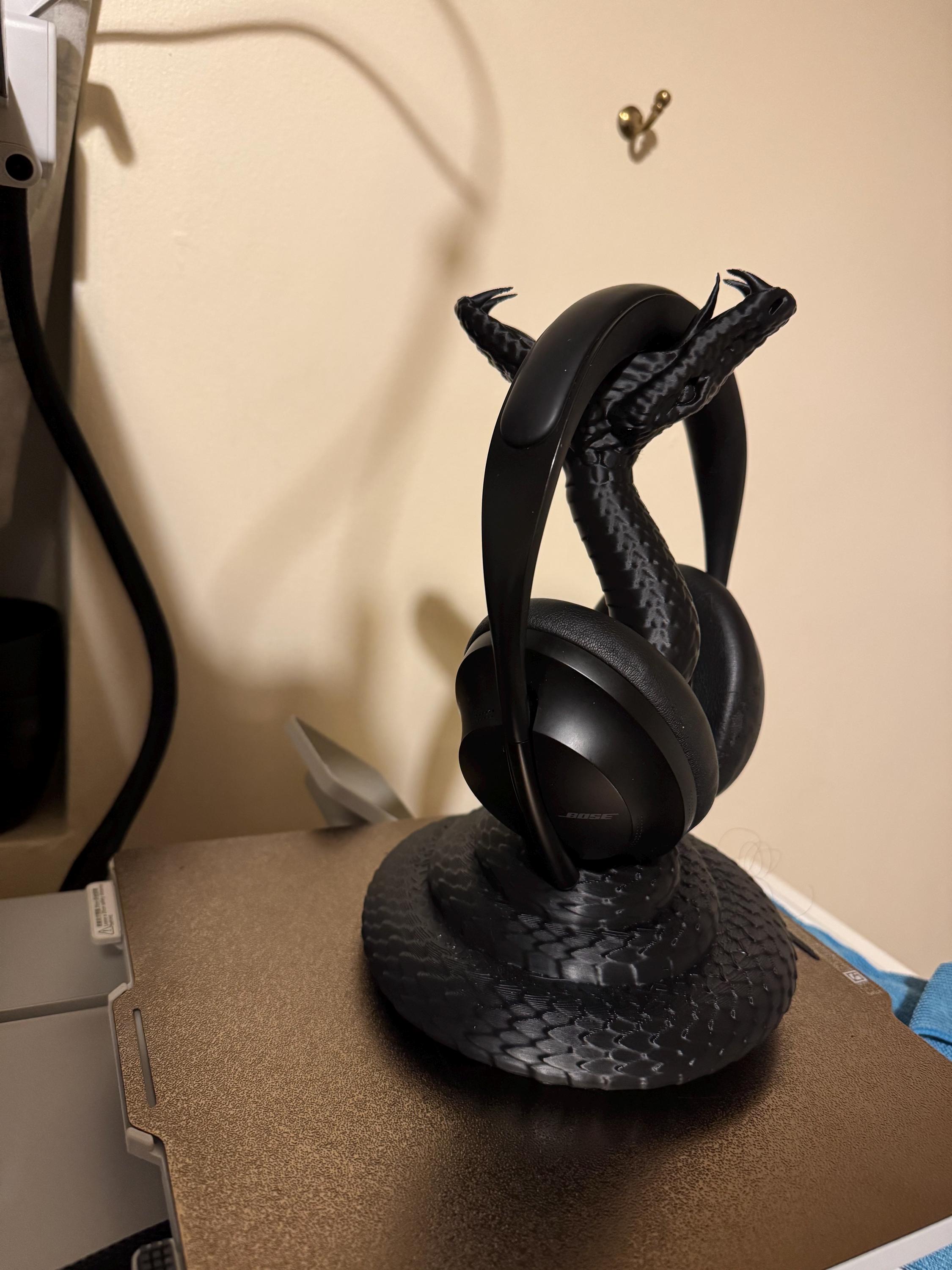 Black Gothic Large Snake Headphone Stand - Etsy