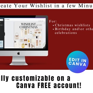 Editable Christmas List Canva Template | Gift Planner and Tracker ...