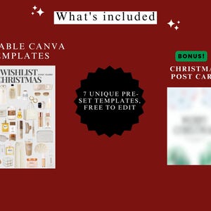 Editable Christmas List Canva Template | Gift Planner and Tracker ...
