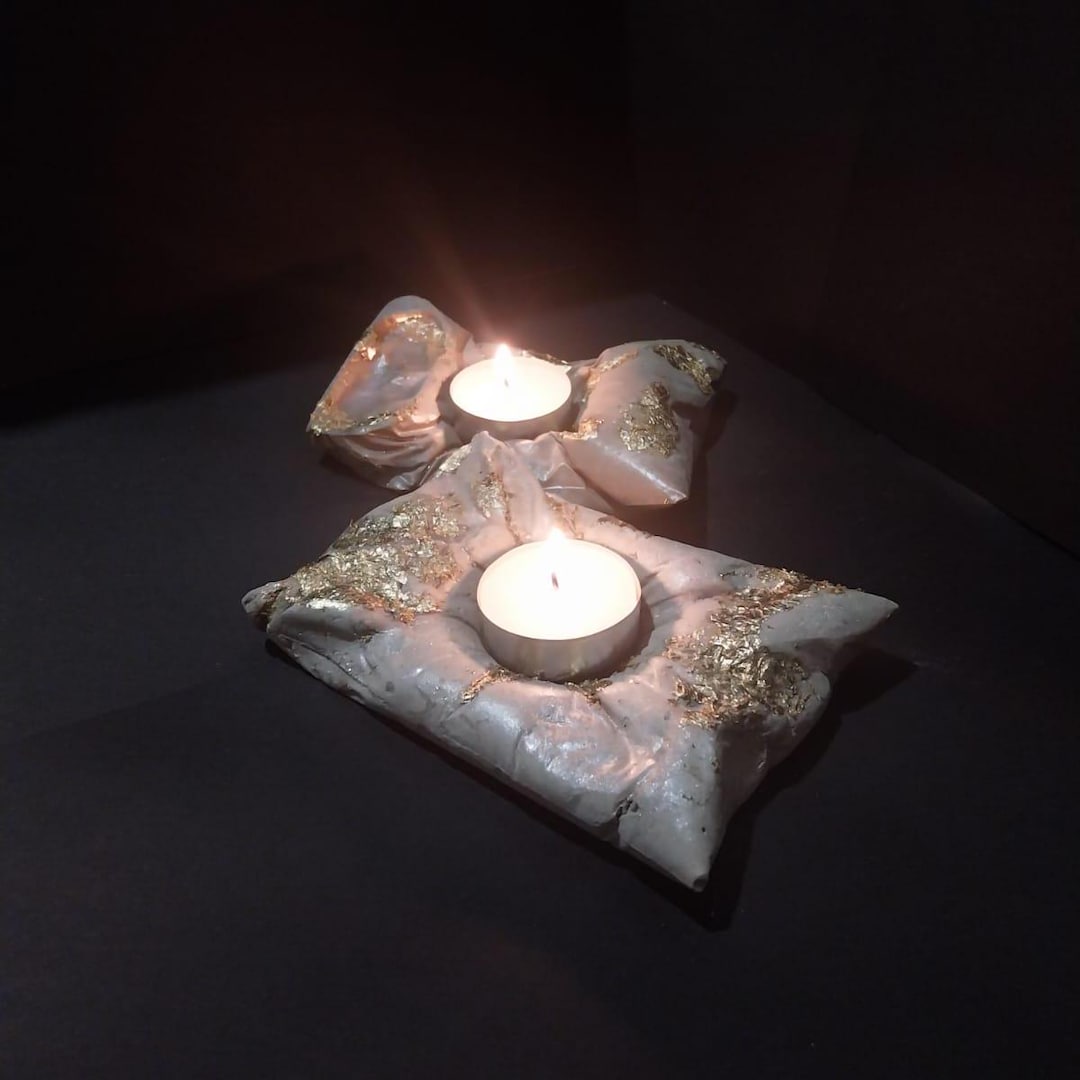 Pillow Candle Holders Made of Concrete - Etsy