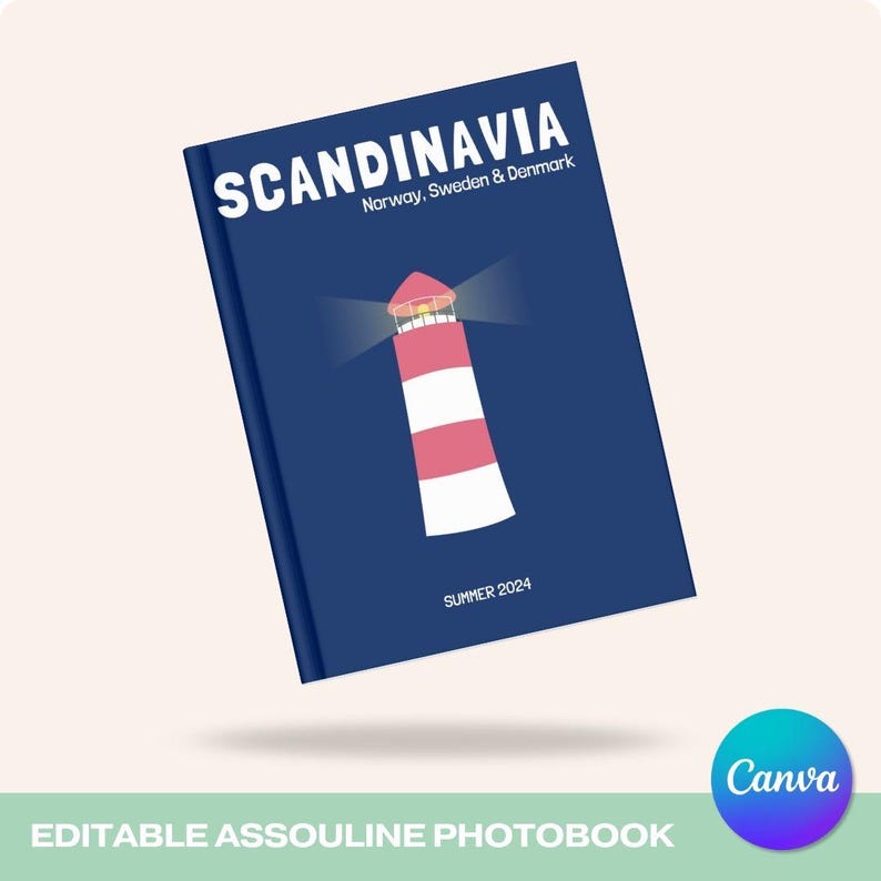 Canva Template for Scandinavian Assouline Photobook Cover - Etsy