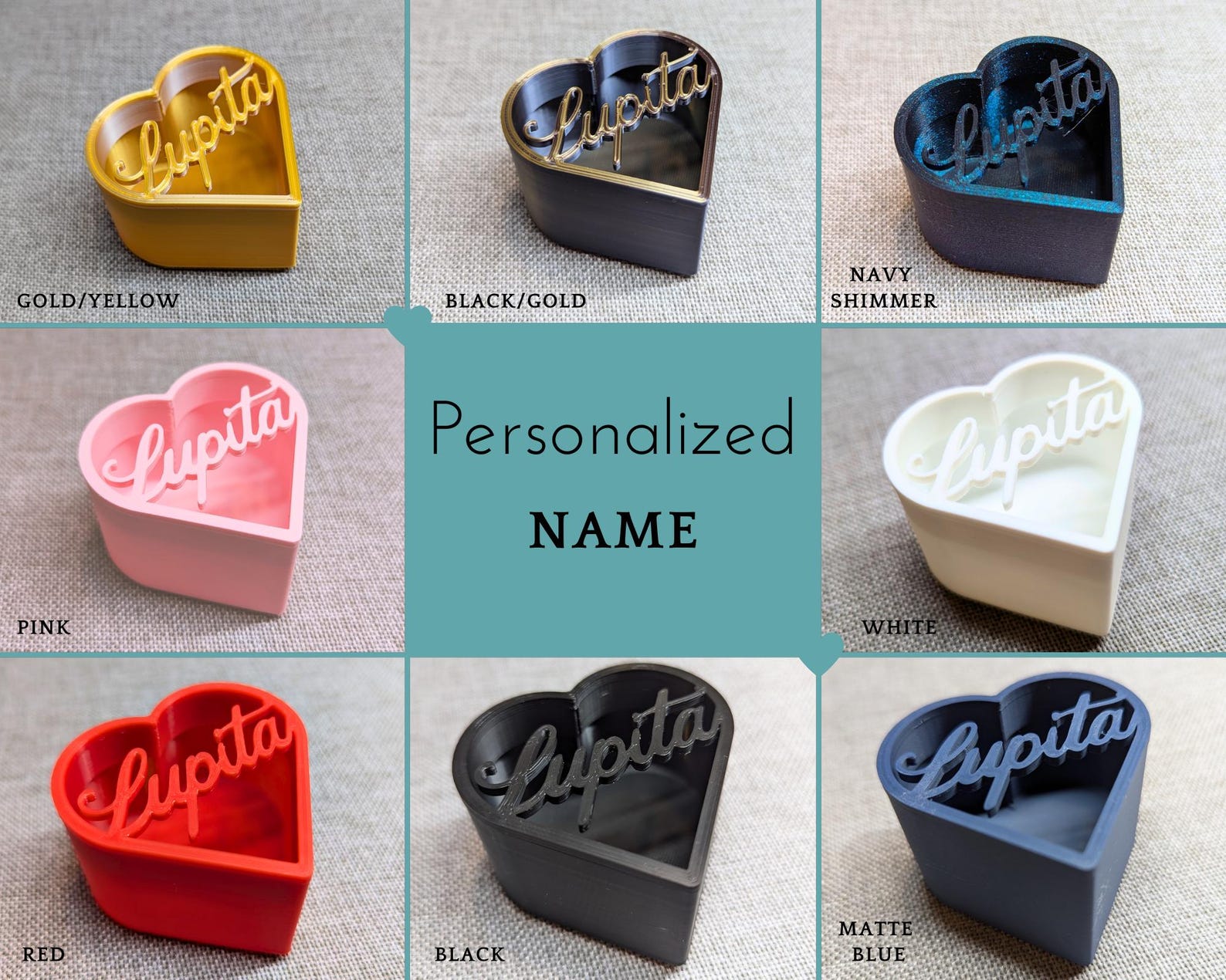 Personalized Heart Favor Box: Custom Name, Valentine's Gift, Christmas ...