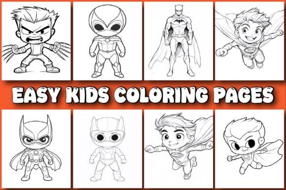 Superheroes Coloring Pages for Kids Coloring Book for Kids Coloring ...