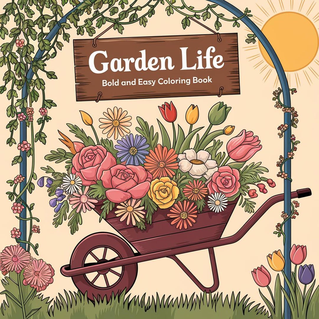 Bold and Easy Garden Life Coloring Pages 83 Unique Garden-themed ...