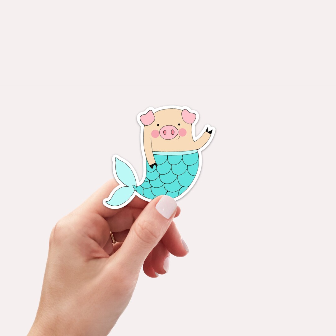 Pig Sticker, Mermaid Sticker, Mermaid Pig Sticker, San Marcos Texas ...
