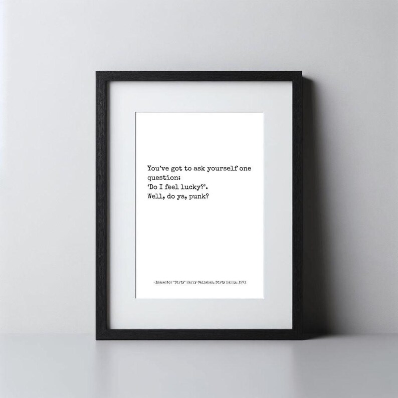 Dirty Harry | Wall Art Print | Digital Download | Digital Print ...