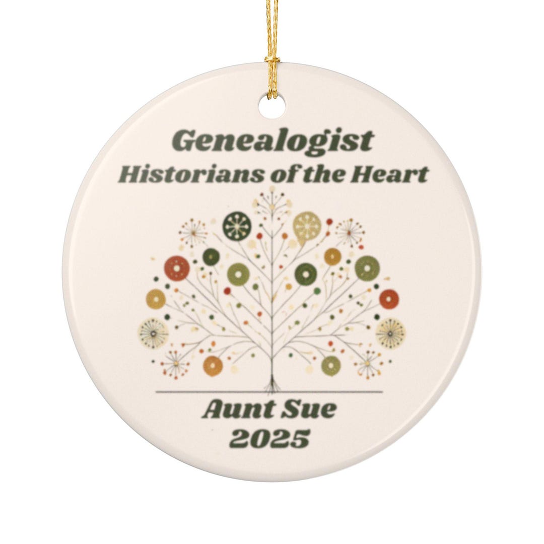 Genealogy Ornament 2025 Custom Family Tree Ceramic Christmas Decor ...