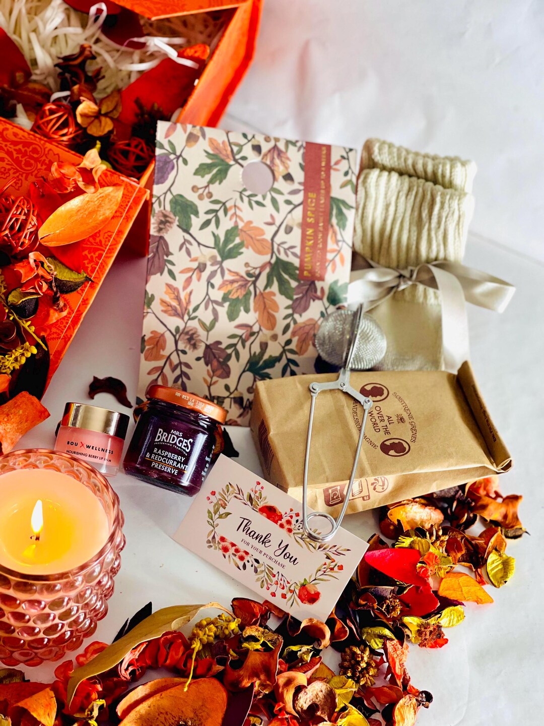A Heartfelt Thanksgiving Gift Box Gratitude Gift Autumn Gift Cozy Box ...