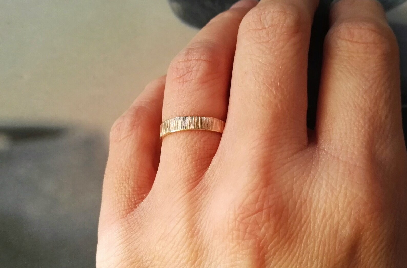 Mens 14K Solid Gold Ring Mens Wedding Band Ring Gift | Etsy